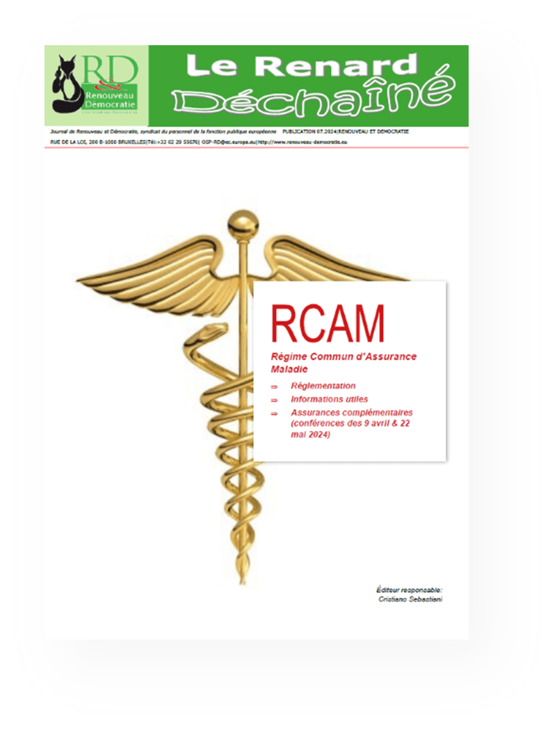 Le Renard Déchaîné RCAM – Régime Commun d’Assurance Maladie – Règlementation, informations ...